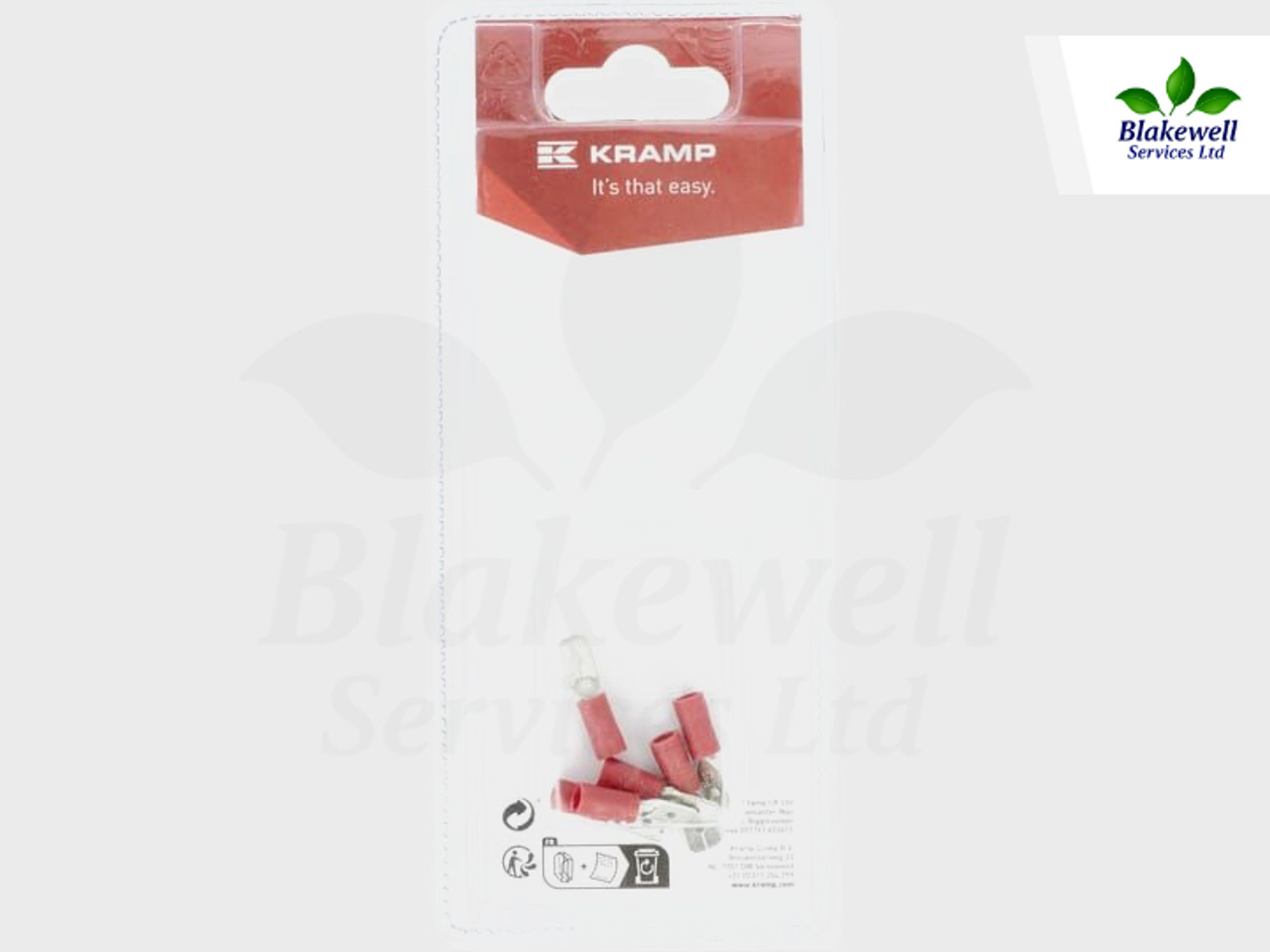 Terminal blade male, red 6.3x0.8mm - 0.5-1.0mm² (Pack of 6) - Blakewell ...